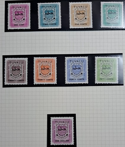 Tuvalu Stamp Sc J1-9, 1982 Postage Due p.14x14, MNH CV$2.95 (GT) | eBay