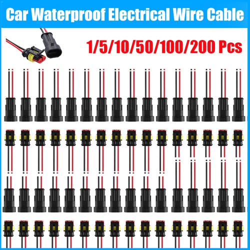 Car Waterproof Electrical Wire Cable Connector Male Female 2Pin Way ...