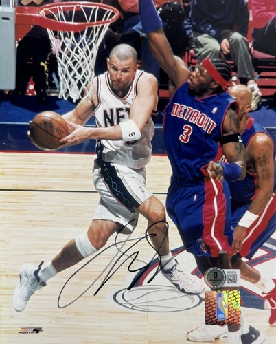 JASON KIDD SIGNED AUTOGRAPHED 8x10 PHOTO NEW JERSEY NETS BECKETT BAS ...