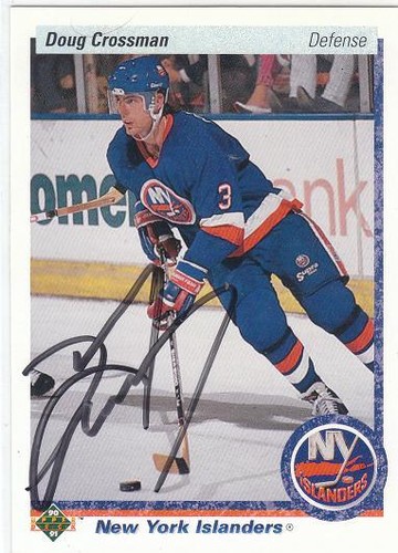 DOUG CROSSMAN Autographed Signed 1990-91 Upper Deck card New York ...