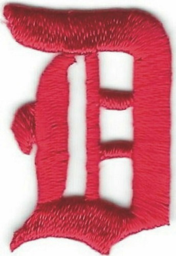 1 1/8" Fancy Red Old English Alphabet Letter D Embroidered Patch | eBay