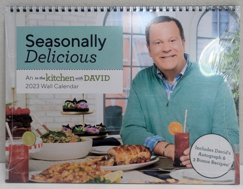 Seasonally Delicious In the Kitchen with David Venable Signed 2023 Wall Calendar | eBay