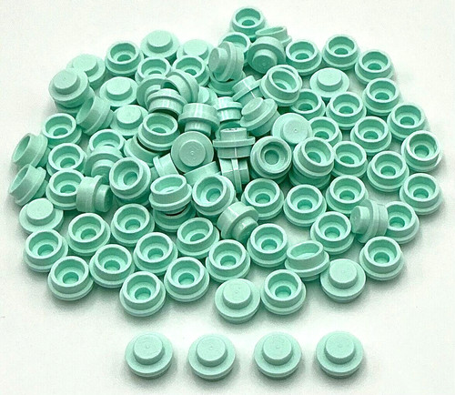 Lego 100 New Light Aqua Plates Round 1 x 1 Stud Pieces | eBay