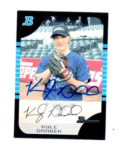 KYLE DRABEK signed BLUE JAYS 2005 Bowman AFLAC baseball card AUTO ...