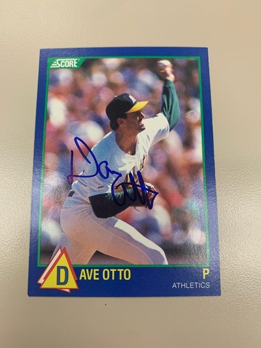 1989 Score Card #60 Dave Otto Signed Autograph AUTO Oakland A's RC ...