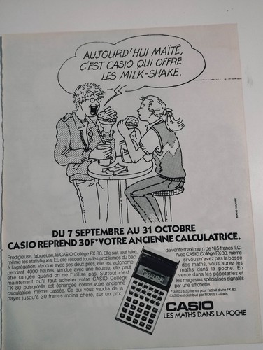 CASIO FX-80 Vintage Print Ad !! " Good Calculator " | eBay