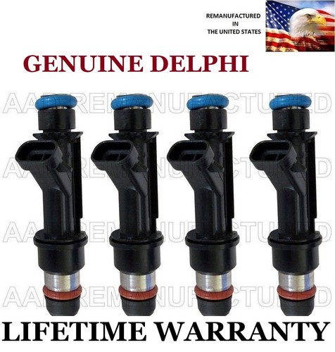 4X Genuine Delphi Flow-matched Fuel Injectors for 04-05 Chevy Aveo 1.6L ...