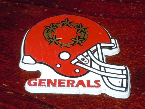 USFL Vintage New Jersey Generals Standings Board Football Fridge Rubber ...