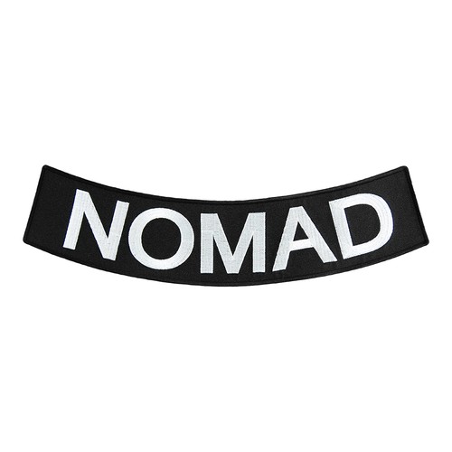 Nomad Black & White Embroidered Rocker Patch, Rocker Patches | eBay
