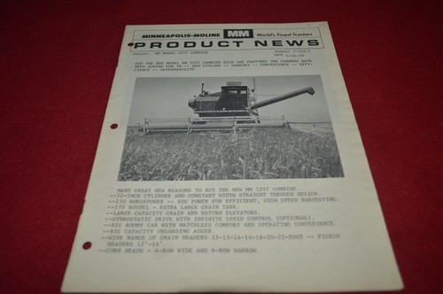 Minneapolis Moline 5297 Combine Product News Dealer Brochure AMIL15 | eBay