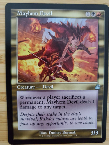 MTG ~ Mayhem Devil (Retro Frame) ~ Ships NOW! ~ Ravnica Remastered | eBay
