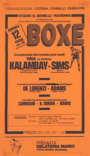 Vintage Original Sumbu Kalambay vs. Robbie Sims Championship Boxing ...