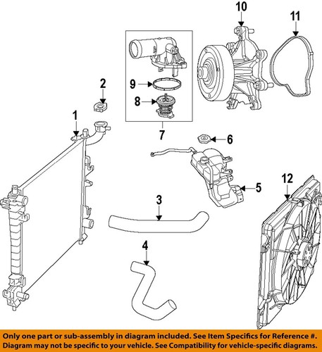 CHRYSLER OEM 11-15 Durango Cooling Radiator Components-Upper Hose ...