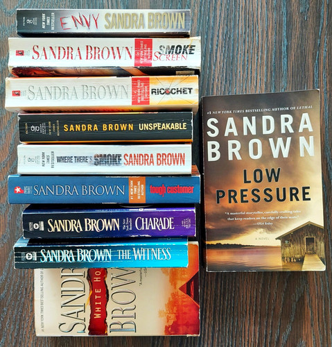 Lot of 10 Sandra Brown novels, romance/thriller style, paperbacks | eBay