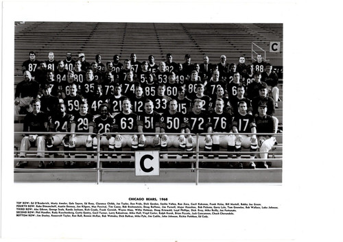 1968 CHICAGO BEARS TEAM 8X10 PHOTO FOOTBALL ILLINOIS NFL SAYERS BUTKUS ...