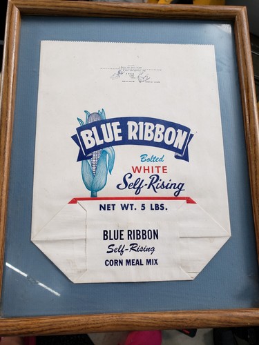 Vintage Sack Paper Bags Blue Ribbon White Self Rising | eBay