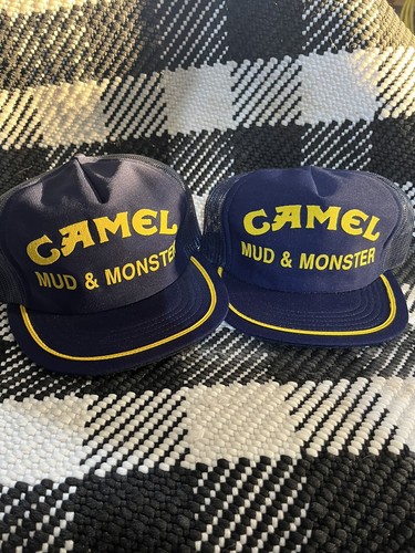 Qty of 2 Vtg Mud And Monster Camel Pit Crew Hat Trucker Made In USA ...