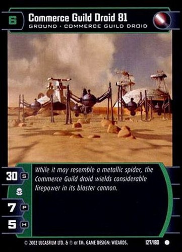 Star Wars TCG WOTC Attack Of The Clones Commerce Guild Droid 81 FOIL ...