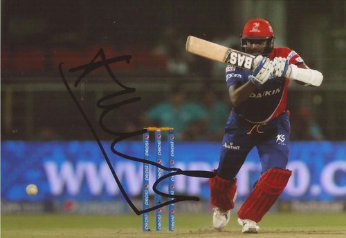 DELHI DAREDEVILS: ANGELO MATHEWS SIGNED 6x4 IPL ACTION PHOTO+COA | eBay