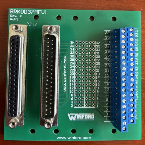 WINFORD DB37 DUAL BREAKOUT BOARD MALE FEMALE BRKDD37MFV1 | eBay