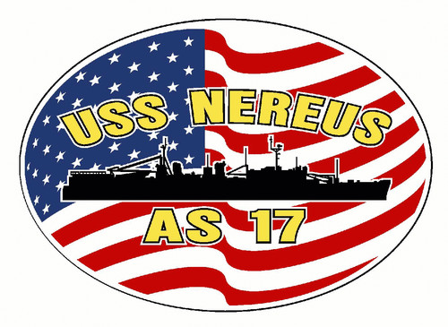 USS NEREUS AS 17 Oval Decal / Sticker Military USN U S Navy MADE IN U.S ...