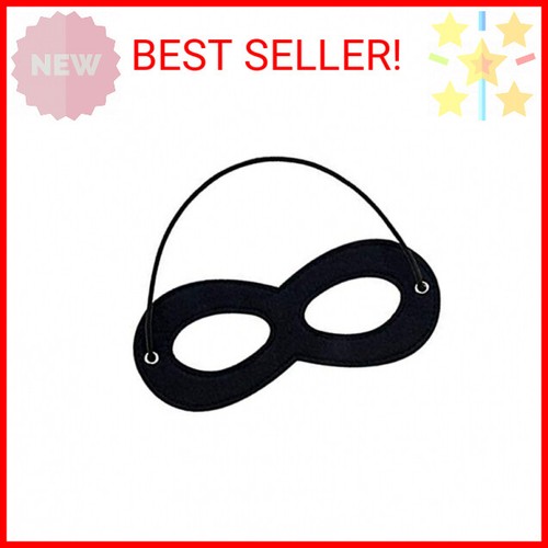 1 Piece Black Superhero Felt Eye Masks, Adjustable Elastic Rope Half ...