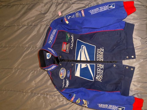 vintage UNITED STATES POSTAL SERVICE LRG nascar jacket usps Busch ...