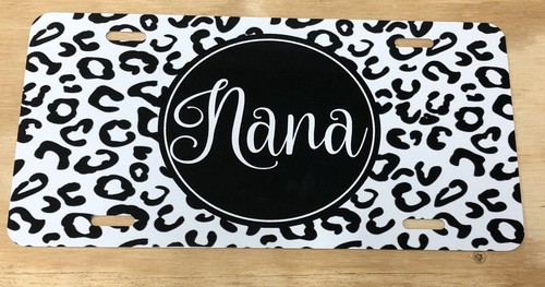 Nana License Plate Customize It With Any Name Cheetah Leopard Car Tag ...