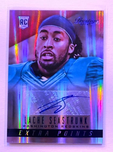 LACHE SEASTRUNK Baylor Bears 2014 Prestige Extra Points Blue AUTOGRAPH ...