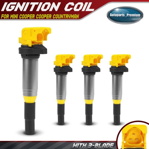 4x Yellow Ignition Coil for Mini Cooper Cooper Countryman Cooper ...