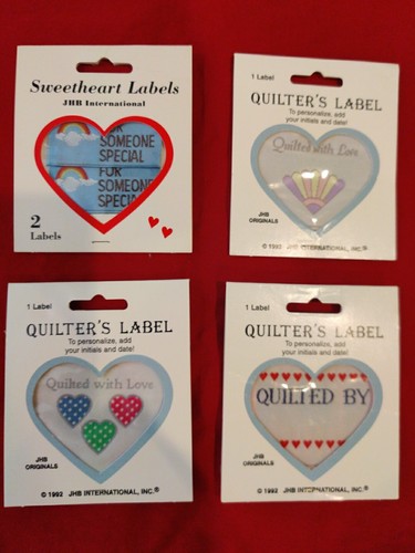 JHB SWEETHEART/QUILTERS LABELS TO PERSONALIZE- Lot Of 4 | eBay