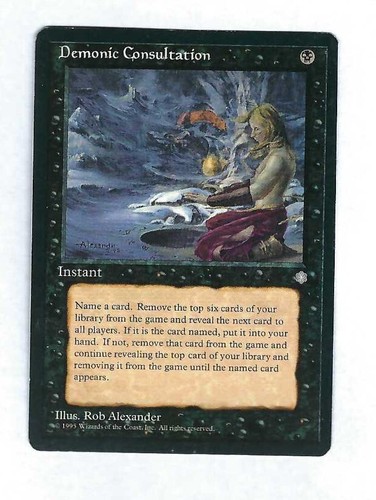 Demonic Consultation - Ice Age - Magic The Gathering (Lightly Played) | eBay