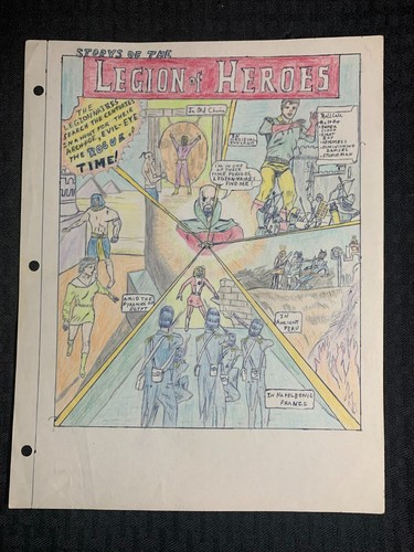 LEGION OF HEROES Rogue of Time 8.5x11" Page VG+ 4.5 Fun Amateur Fan ...