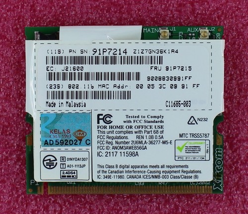 91P7215 - IBM ThinkPaad T30 Wireless Lan/Modem Card | eBay