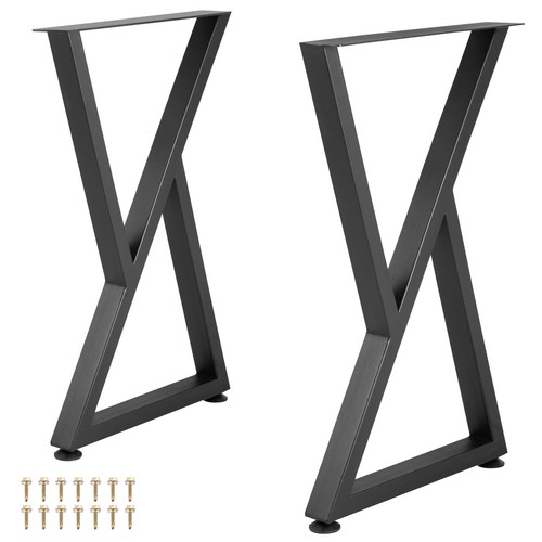 VEVOR Z Shape Metal Table Legs Dining Table Legs 28"x18" Desk Legs Set ...