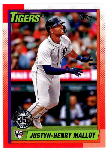 Justin-Henry Malloy | 35th Anniversary | OF | RC | T90-22 | 25' Topps ...