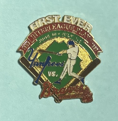 1997 1st Ever Interleague Play-New York Yankees vs Atlanta Braves Logo ...