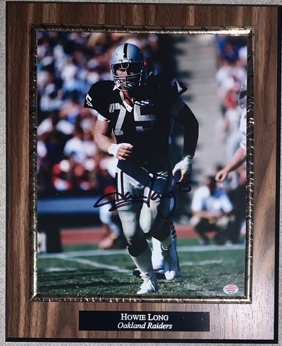 Howie Long Oakland Raiders Autographed Photo Plaque, NEW | eBay