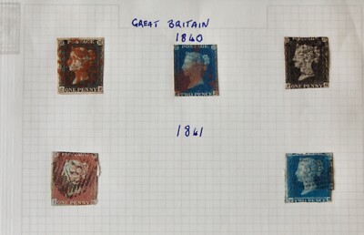 Penny Blue Stamp in Great Britain Victoria Line-Engraved Stamps for ...