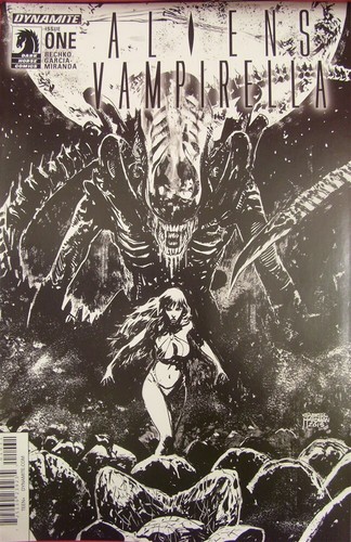 ALIENS VAMPIRELLA 1 C DYNAMITE DH B&W RI VARIANT COMIC HARDMAN BECHKO 2015 NM | eBay