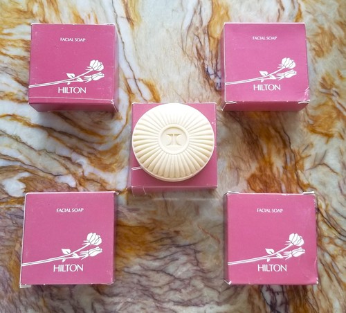 5 HILTON Hotels & Resorts - Facial Soap Bars ~ 2 oz ea ~ with H ...