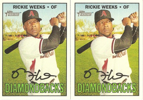 2 CARD 2016 TOPPS HERITAGE RICKIE WEEKS BASEBALL CARD LOT #583 | eBay
