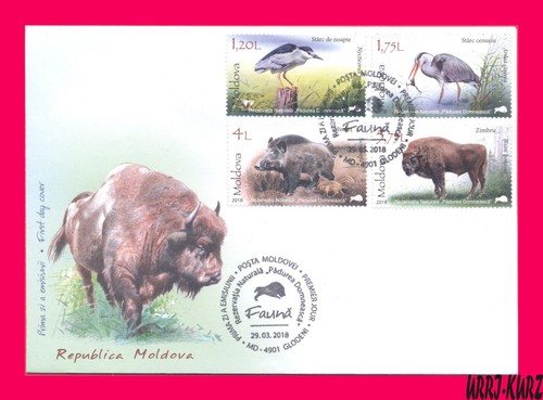 MOLDOVA 2018 Nature Reserve Fauna Birds Heron Animals Cattle Wild Boar ...