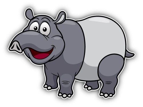 Cute Cartoon Tapir Car Bumper Sticker Decal - ''SIZES'' | eBay
