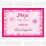 Sian Name Meaning Pink Certificate | eBay