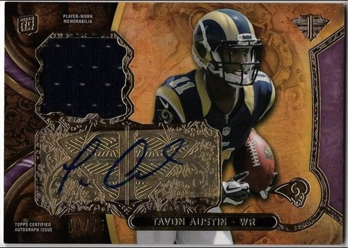 2013 Topps Triple Threads Tavon Austin Rookie Jersey Autograph Card /75 ...