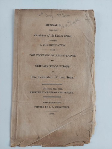 Message From the President of the United States Covering Communication ...