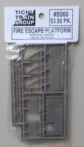 FIRE ESCAPE PLATFORM LADDER HO 1:87 SCALE LAYOUT DIORAMA TICHY TRAINS ...