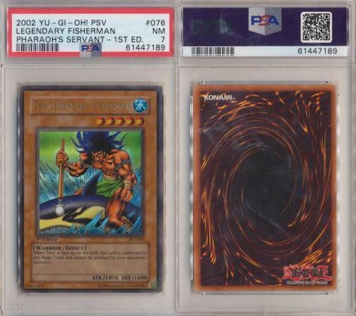 The Legendary Fisherman - PSV-076 - PSA 7 NM - Ultra Rare 1st Yugioh | eBay