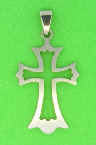 New Stainless Steel Cross Cut-Out Pendant | eBay